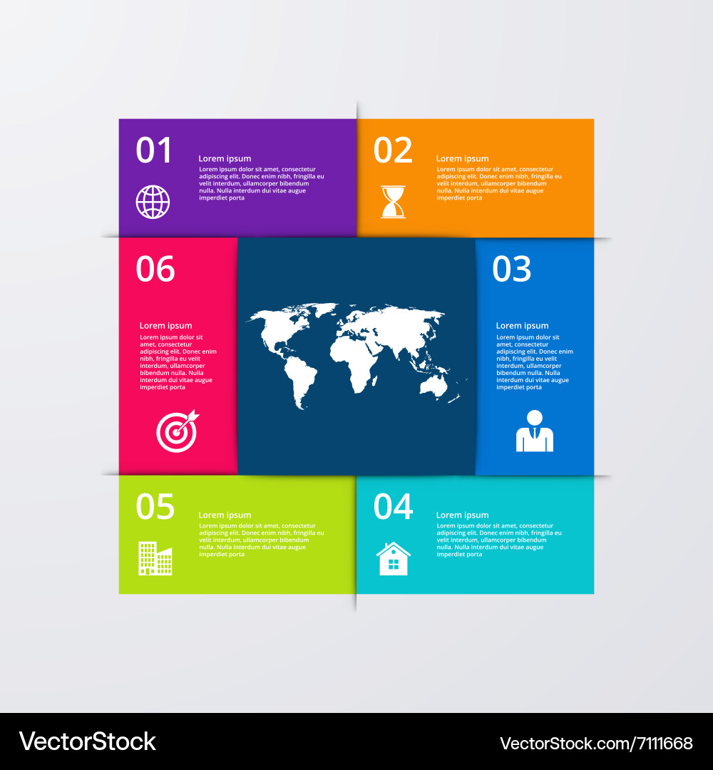 Infographics six options Royalty Free Vector Image