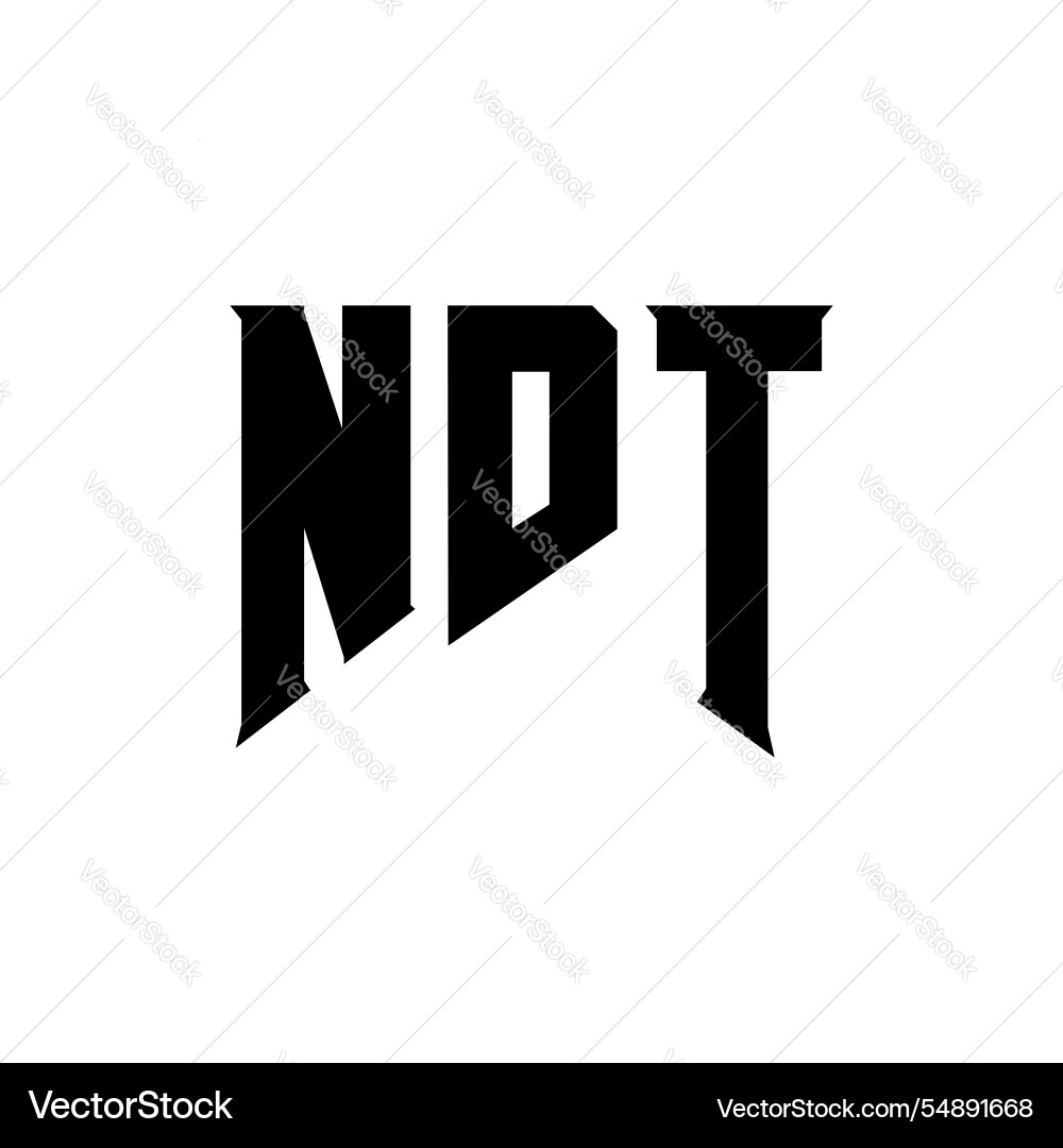 Ndt letter logo design for technology company Vector Image