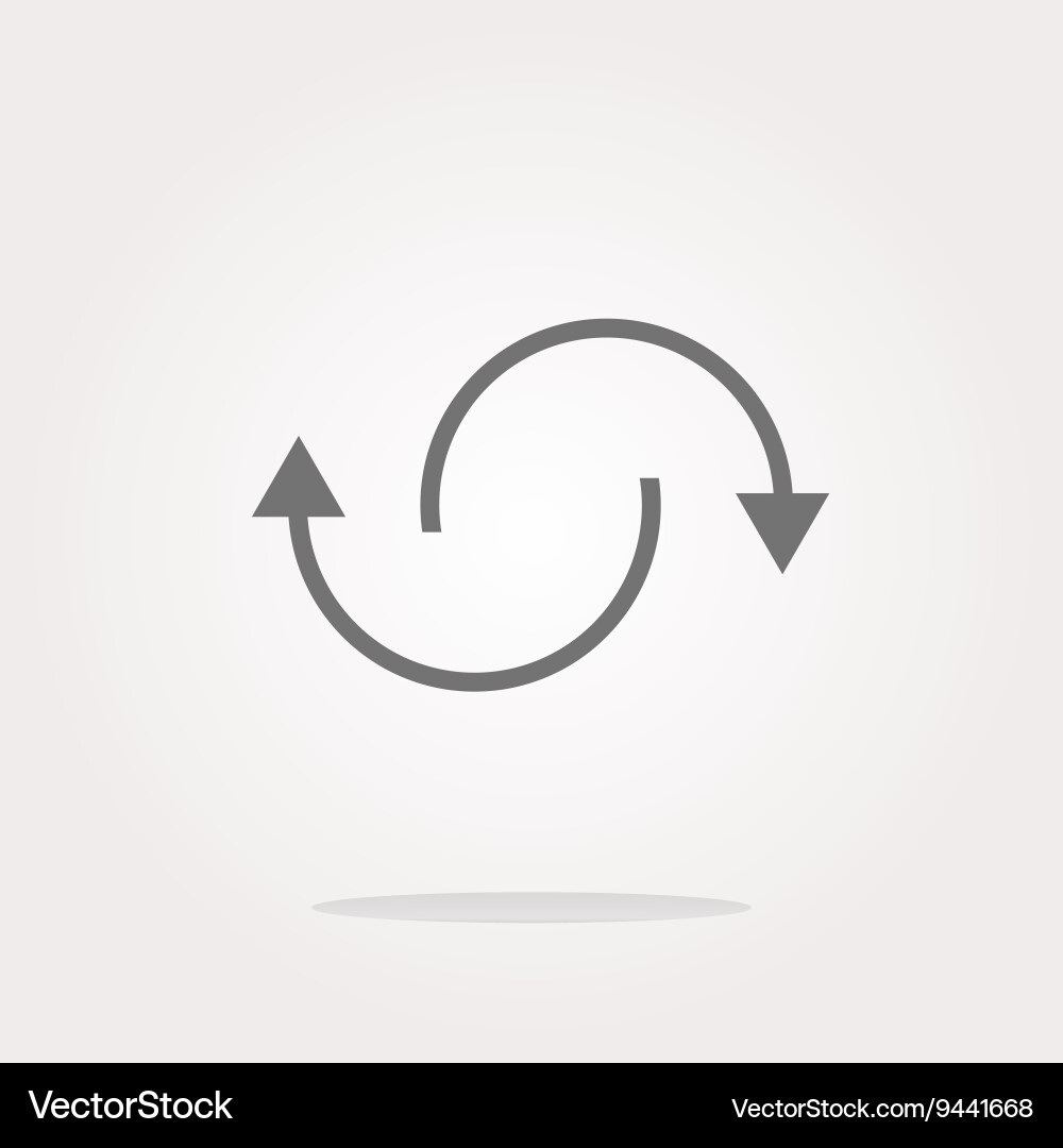 Rotation arrows icon Royalty Free Vector Image