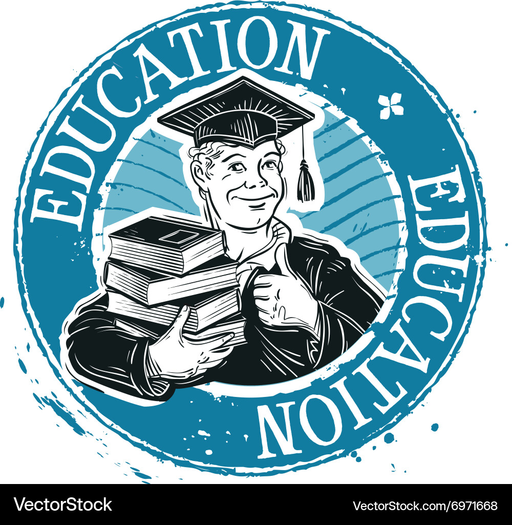 School college logo design template Royalty Free Vector