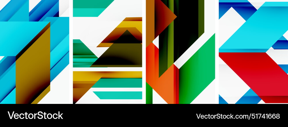 Triangle wallpaper or poster background design Vector Image