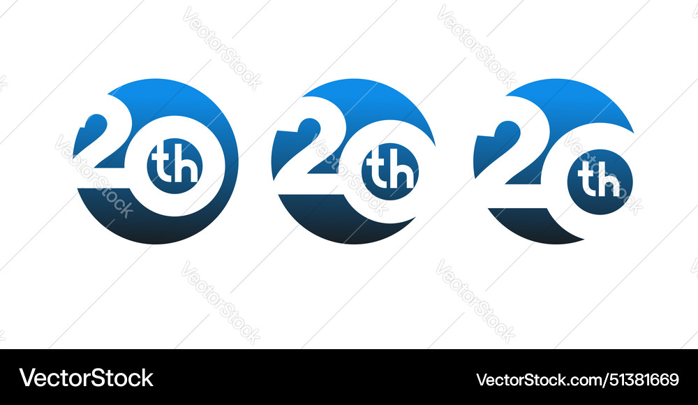 20 th design Royalty Free Vector Image - VectorStock