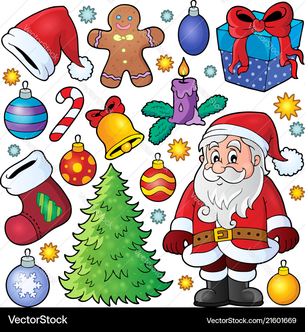 Christmas theme collection 1 Royalty Free Vector Image