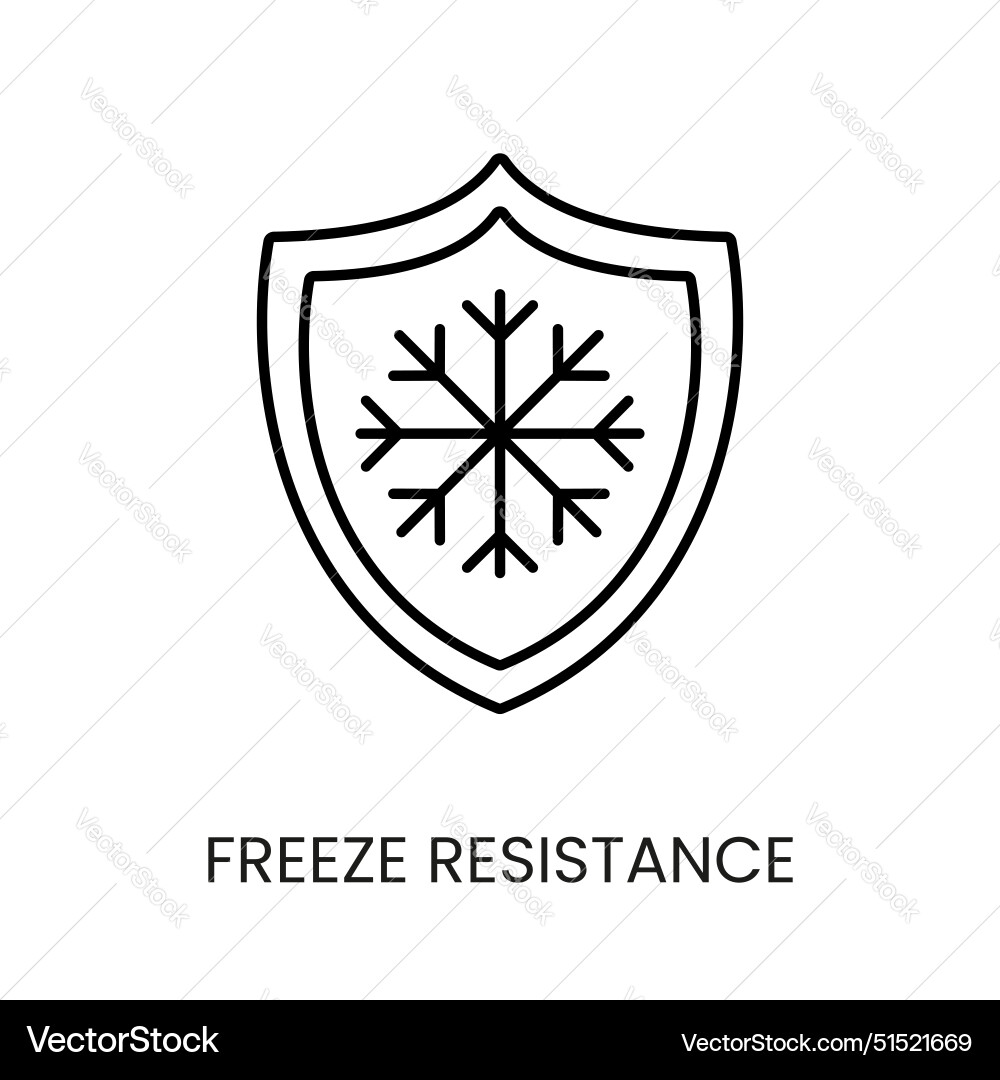Freeze resistance line icon with editable Vector Image
