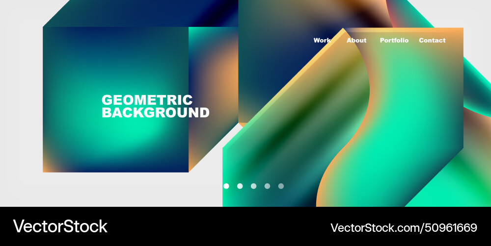 Minimal geometric web site page template design Vector Image