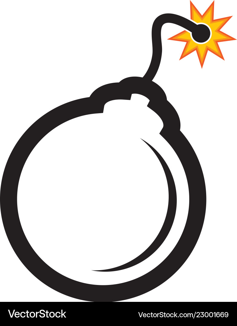 Nuclear bomb logo icon Royalty Free Vector Image