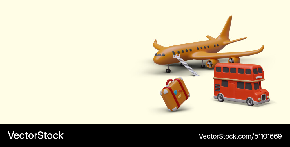 Passenger transportation tourist trips realistic Vector Image