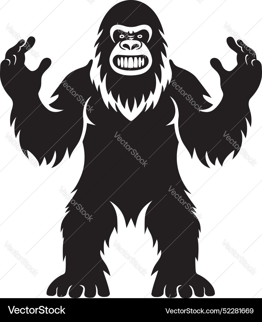 Sasquatch sanctuary whimsical bigfoot logo design Vector Image