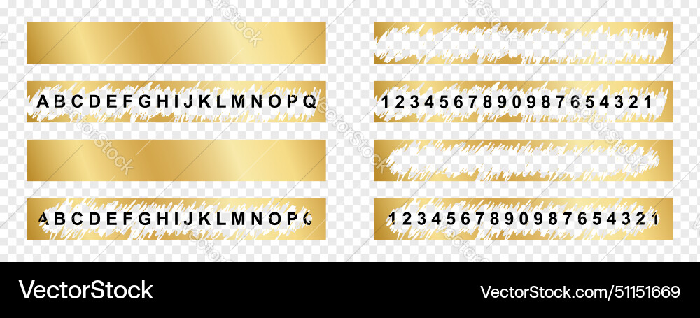 Set of golden scratch card whole and scraped Vector Image