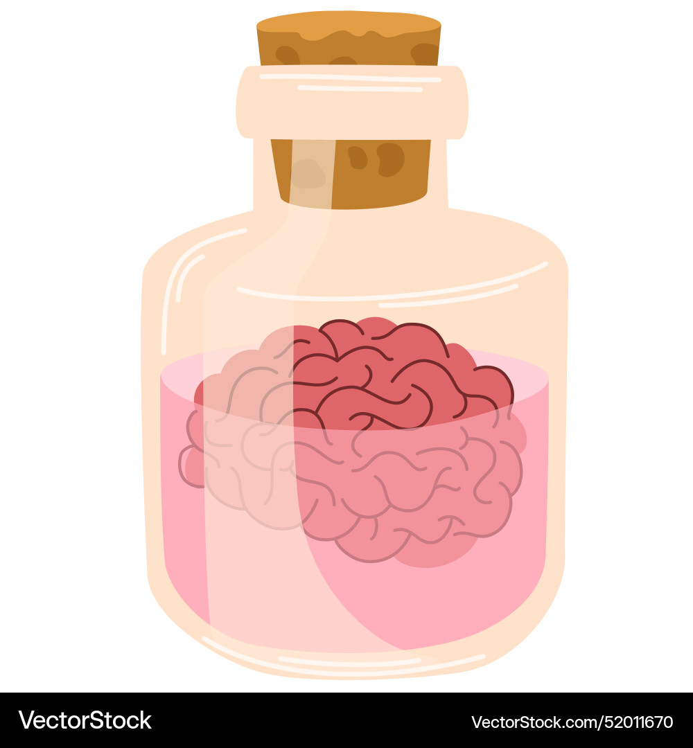 2144 brain potion Royalty Free Vector Image - VectorStock