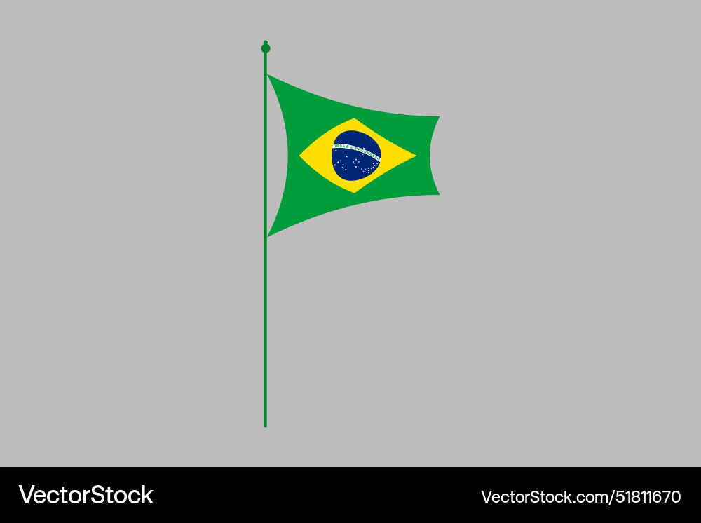 Brazil flag Royalty Free Vector Image - VectorStock