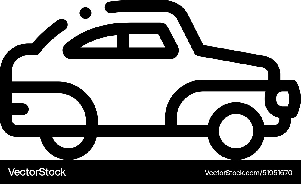 Classic car icon thin linear style design Vector Image