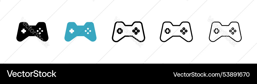 Gamepad icon set Royalty Free Vector Image - VectorStock