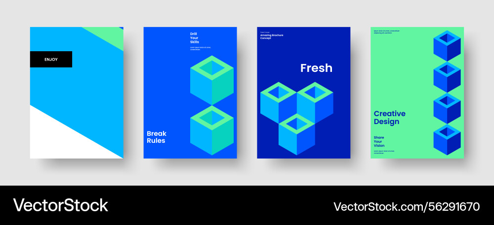 Geometric Book Cover Template Royalty Free Vector Image