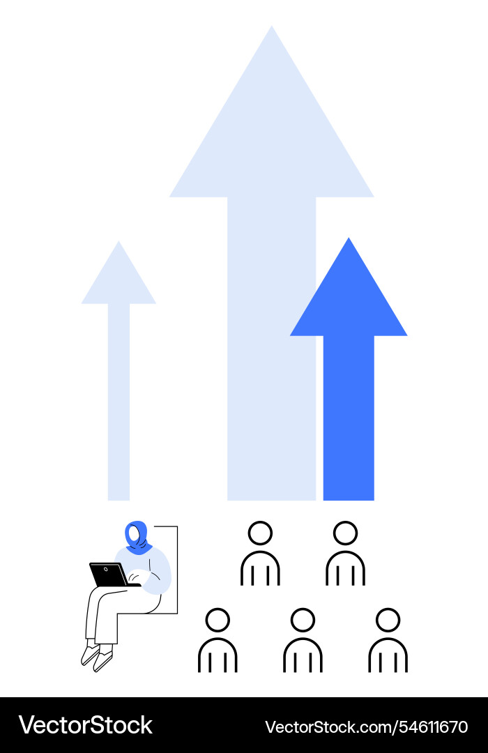 Growth in learning and community engagement Vector Image