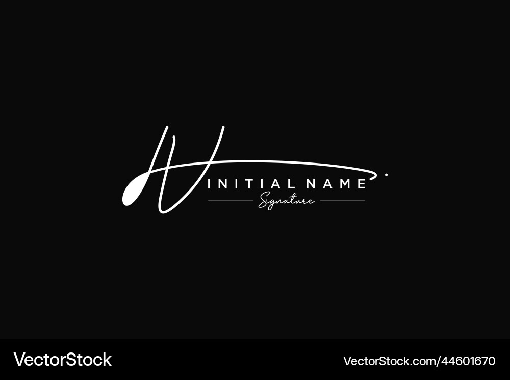 Initial iv signature logo template hand drawn Vector Image