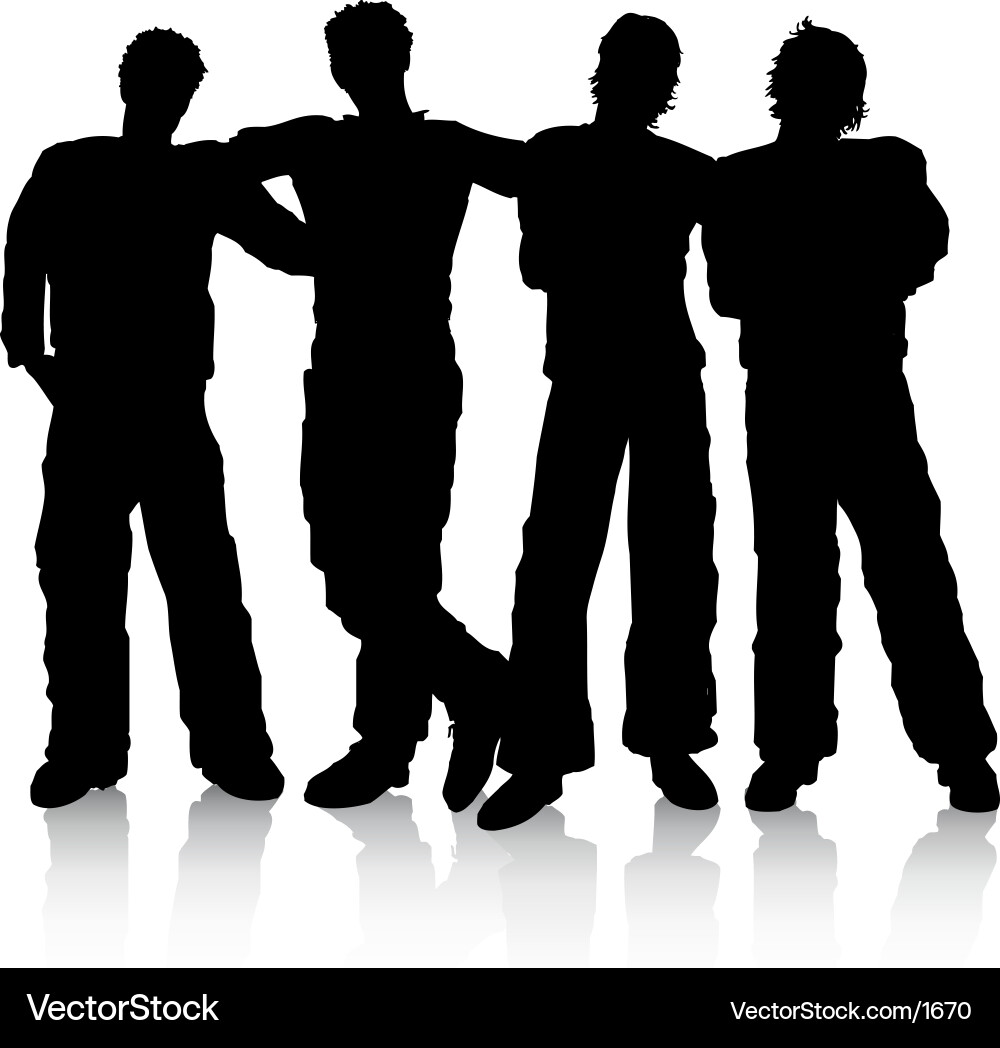 Male friends Royalty Free Vector Image - VectorStock