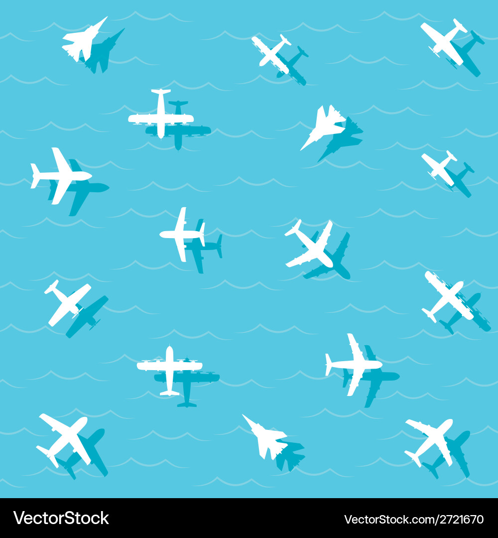 Planes fly Royalty Free Vector Image - VectorStock