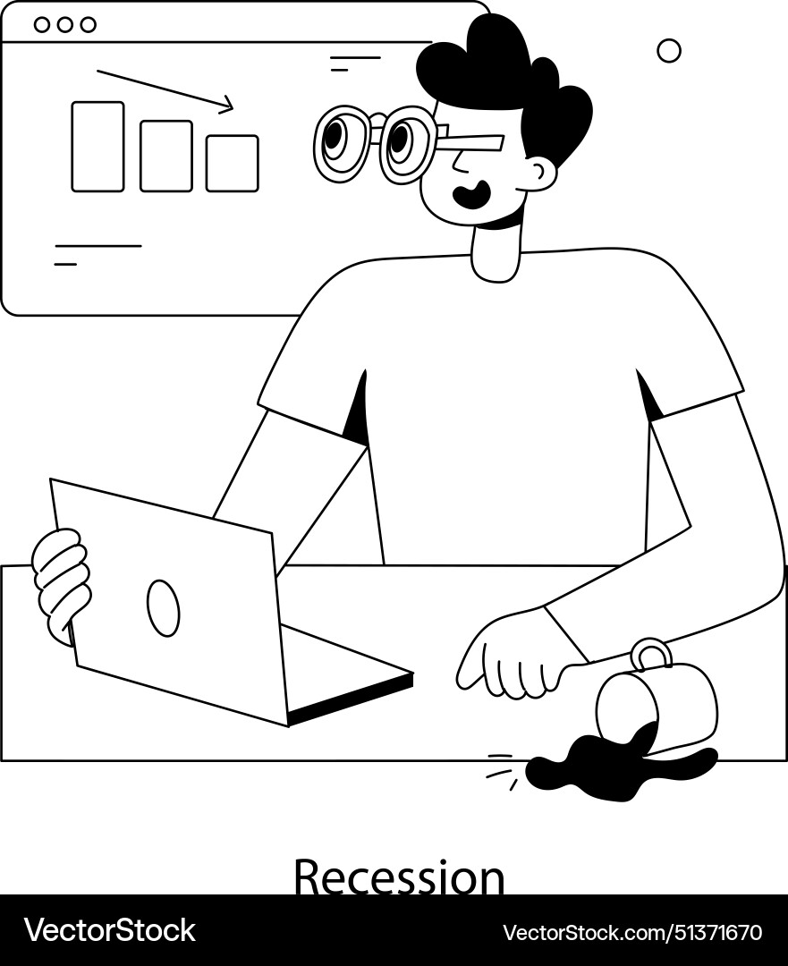 Recession Royalty Free Vector Image - VectorStock