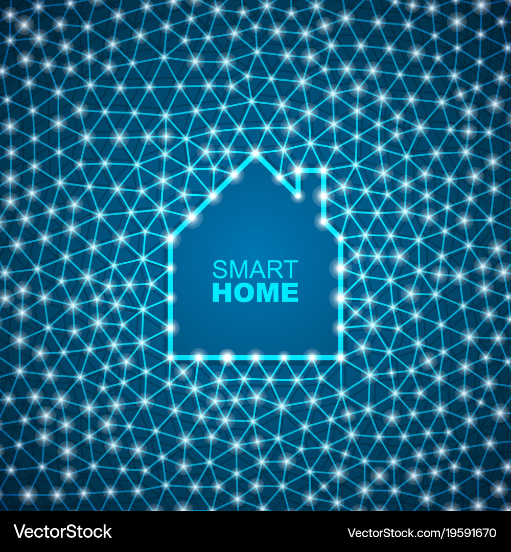 Smart house abstract background Royalty Free Vector Image