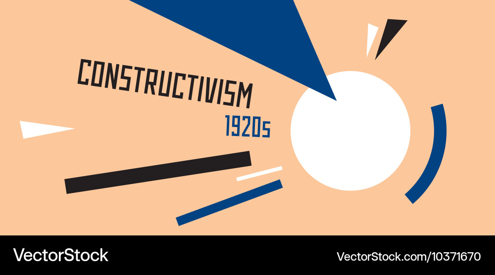 Soviet constructivism abstract Royalty Free Vector Image