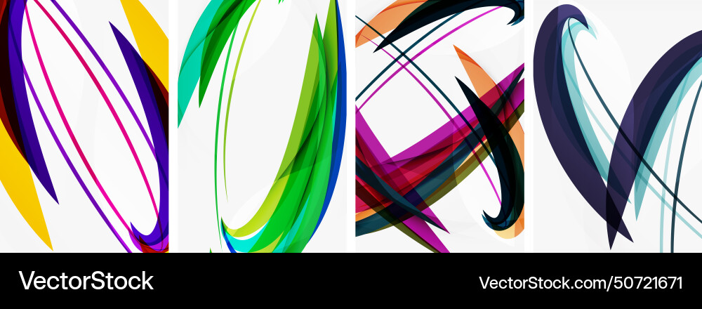 Abstract colorful wave posters for wallpaper Vector Image
