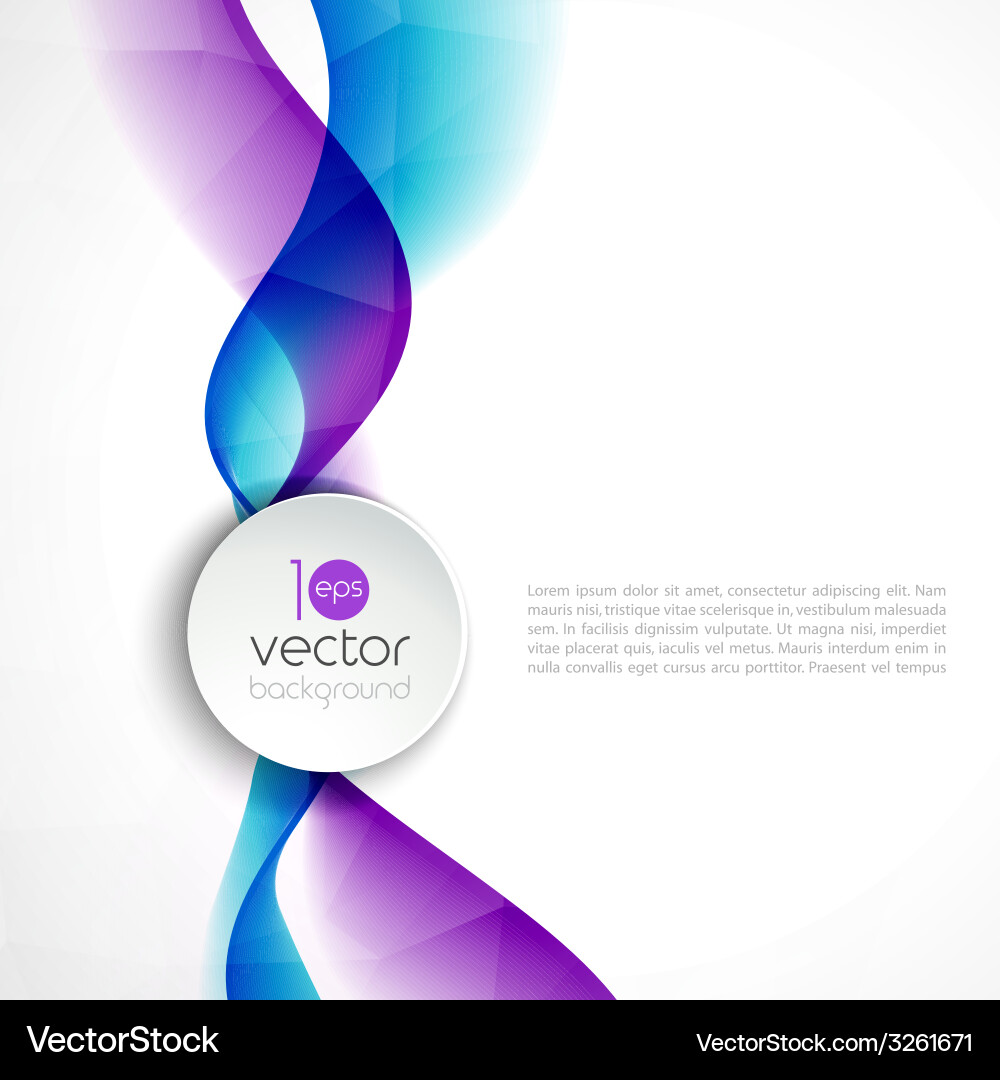 Abstract transparent wave template background Vector Image