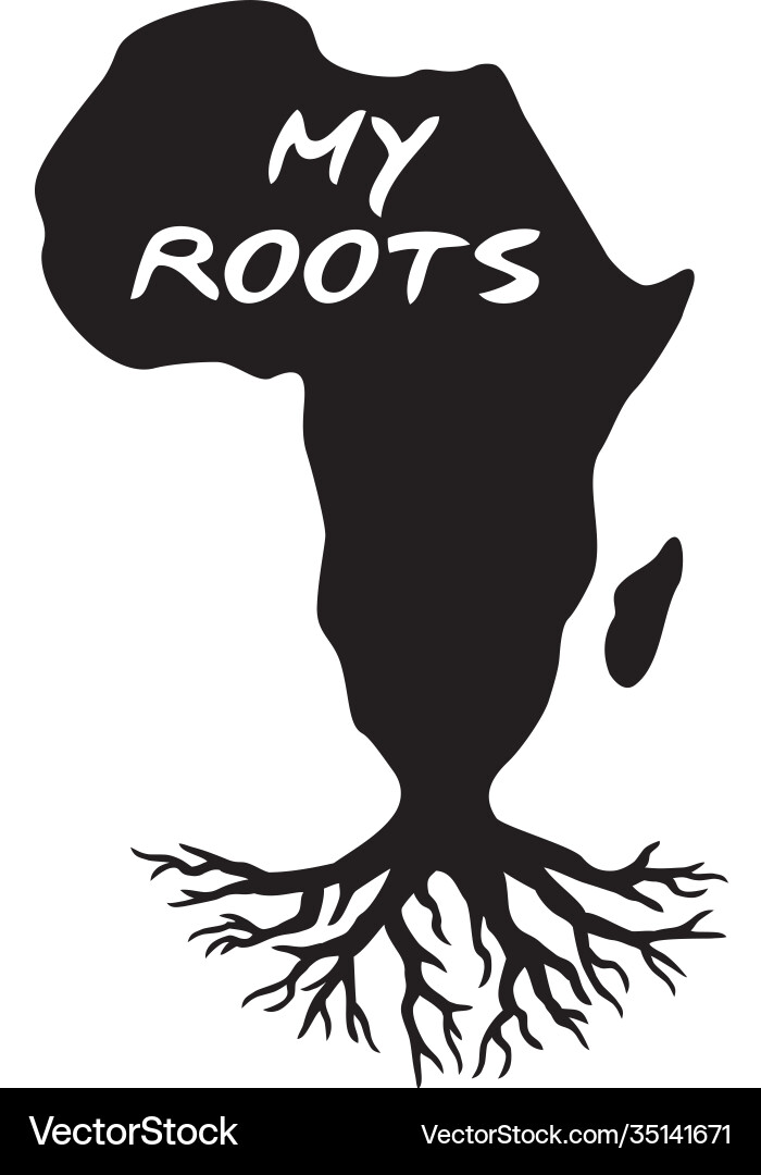 Africa map my roots black history design Vector Image