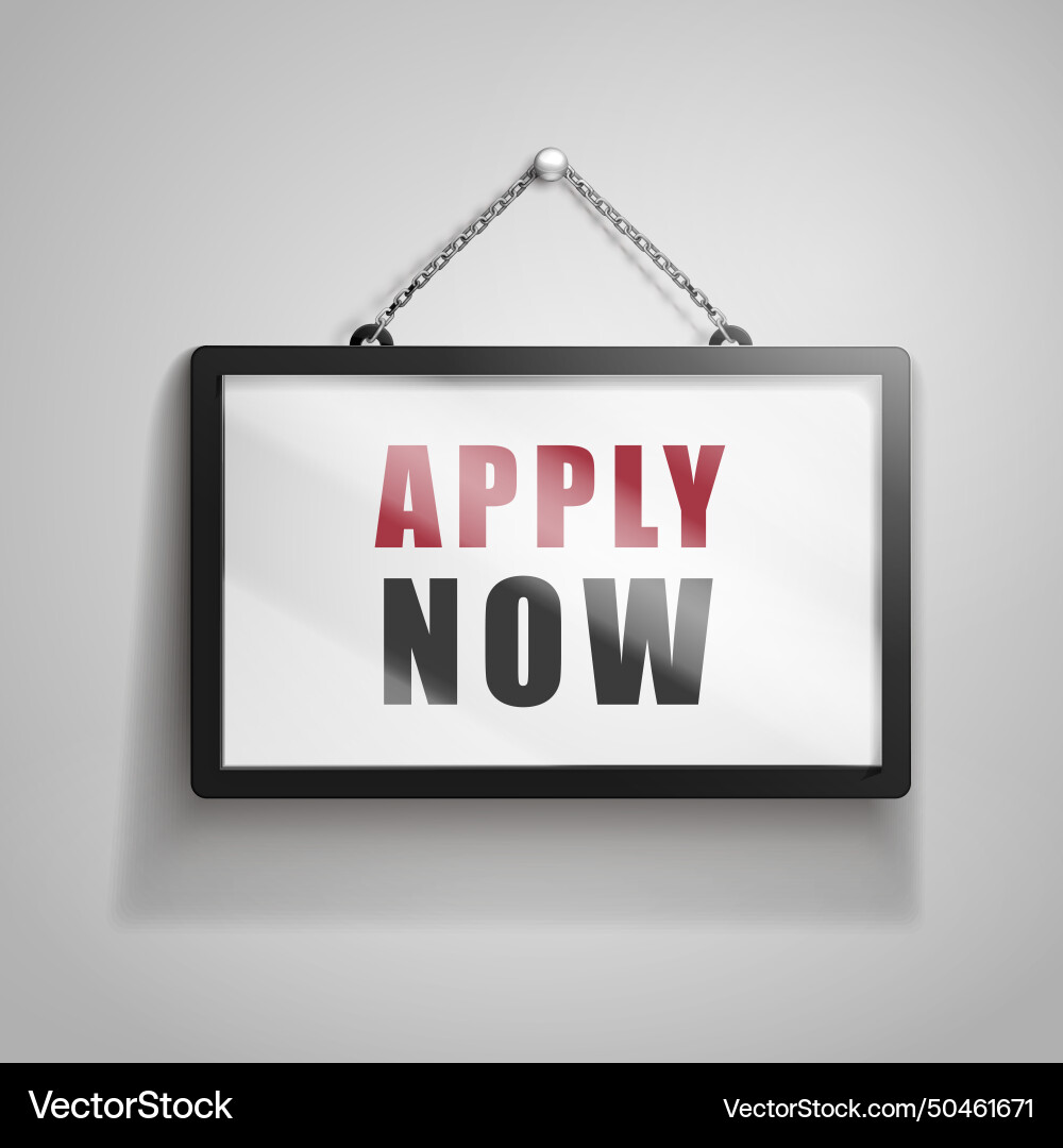 Apply now text sign Royalty Free Vector Image - VectorStock