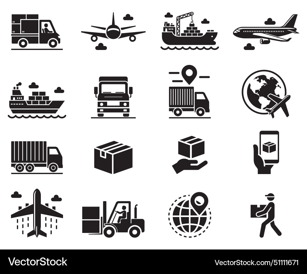 Delivery logistic transport icon Royalty Free Vector Image