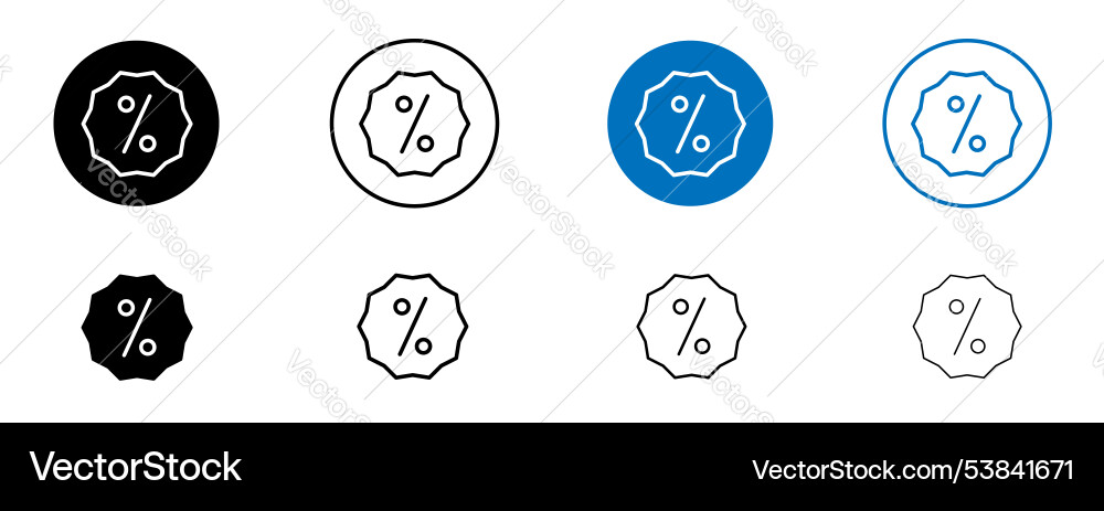 Discount icon set Royalty Free Vector Image - VectorStock