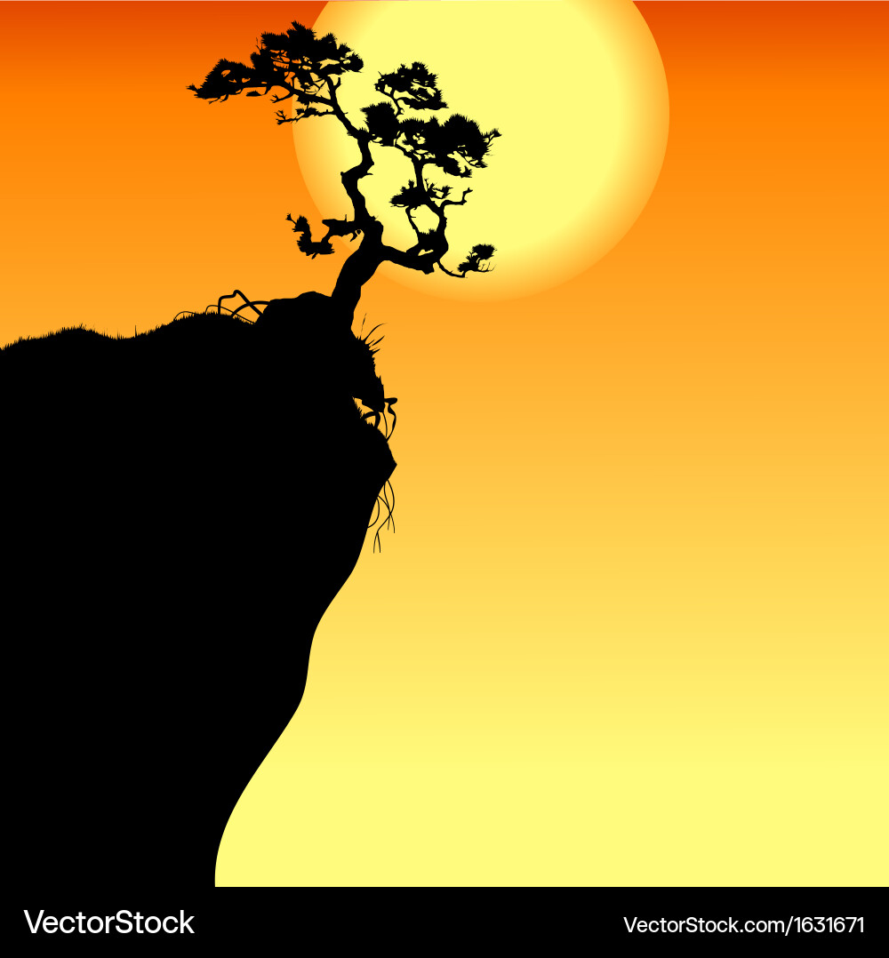 Dramatic Cliff Edge Royalty Free Vector Image - VectorStock