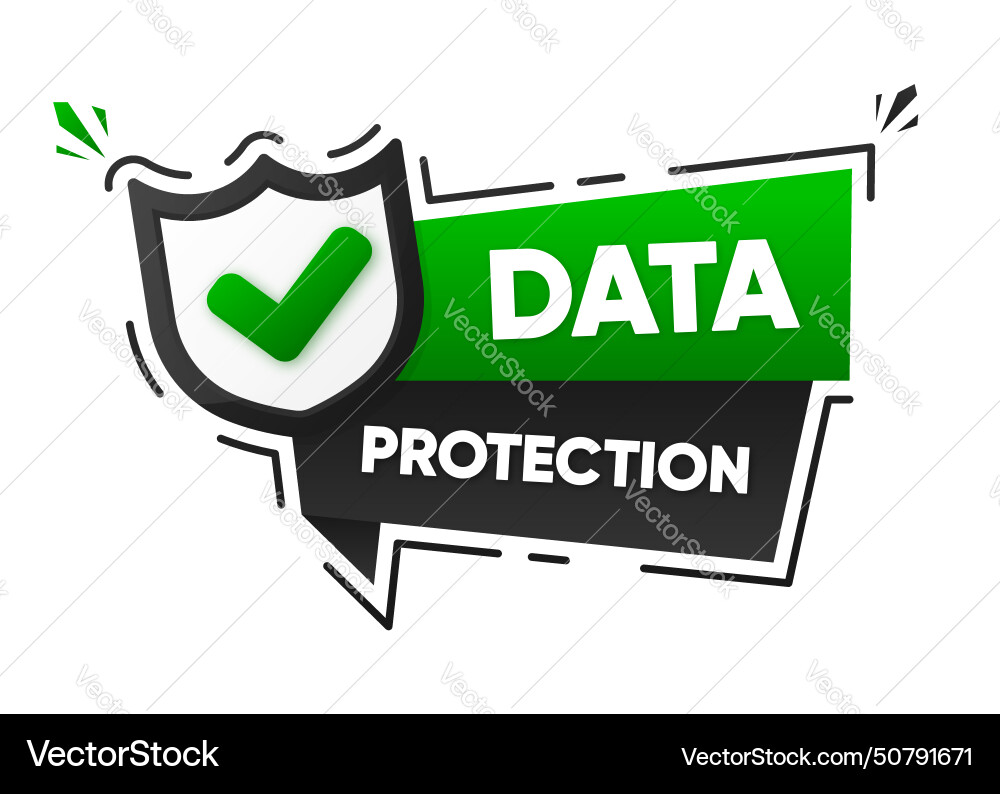 Secure data protection shield protected Royalty Free Vector