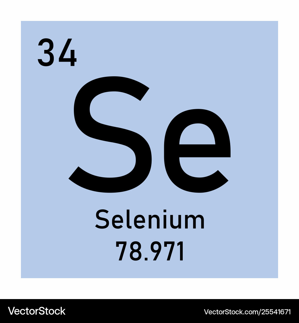 Selenium chemical symbol Royalty Free Vector Image