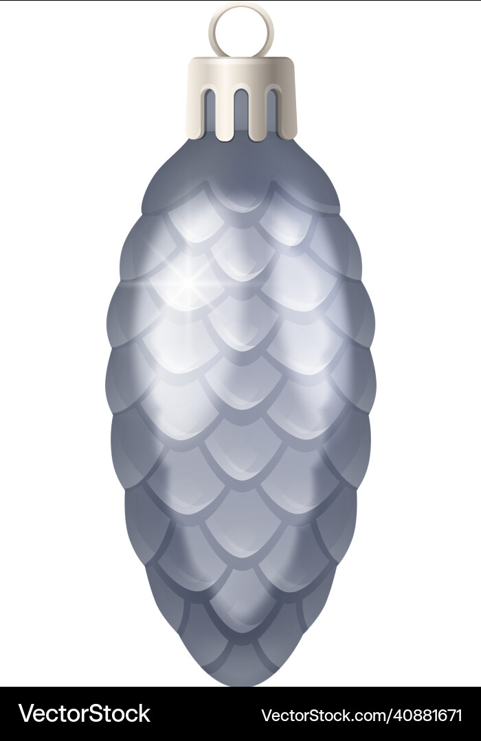 Silver cone ornament composition Royalty Free Vector Image