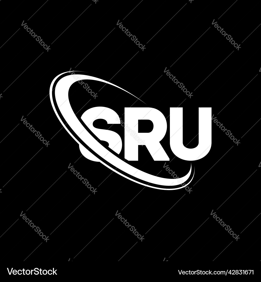 Sru logo letter design Royalty Free Vector Image