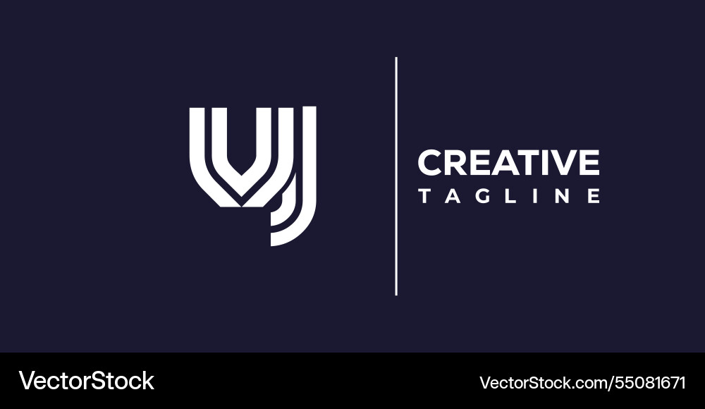 Vj abstract logo Royalty Free Vector Image - VectorStock