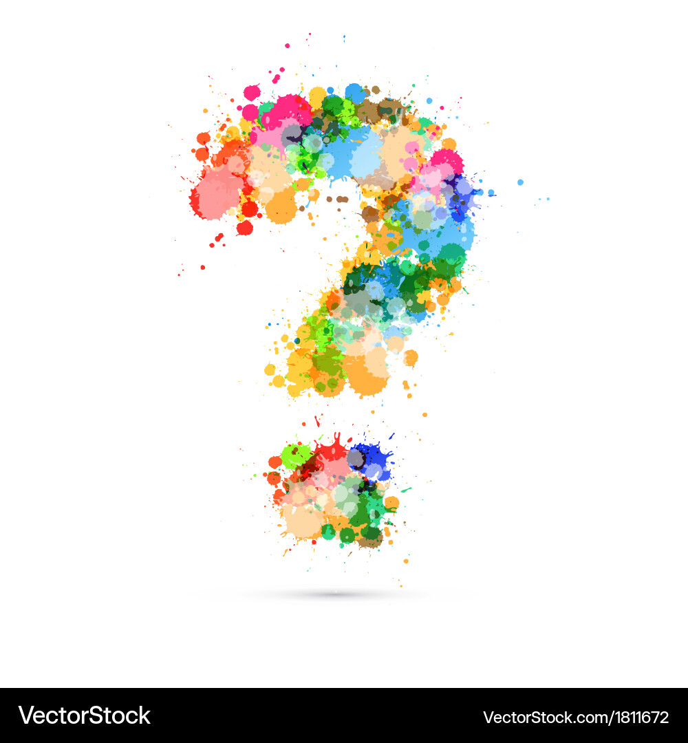 Abstract question mark colorful symbol Royalty Free Vector