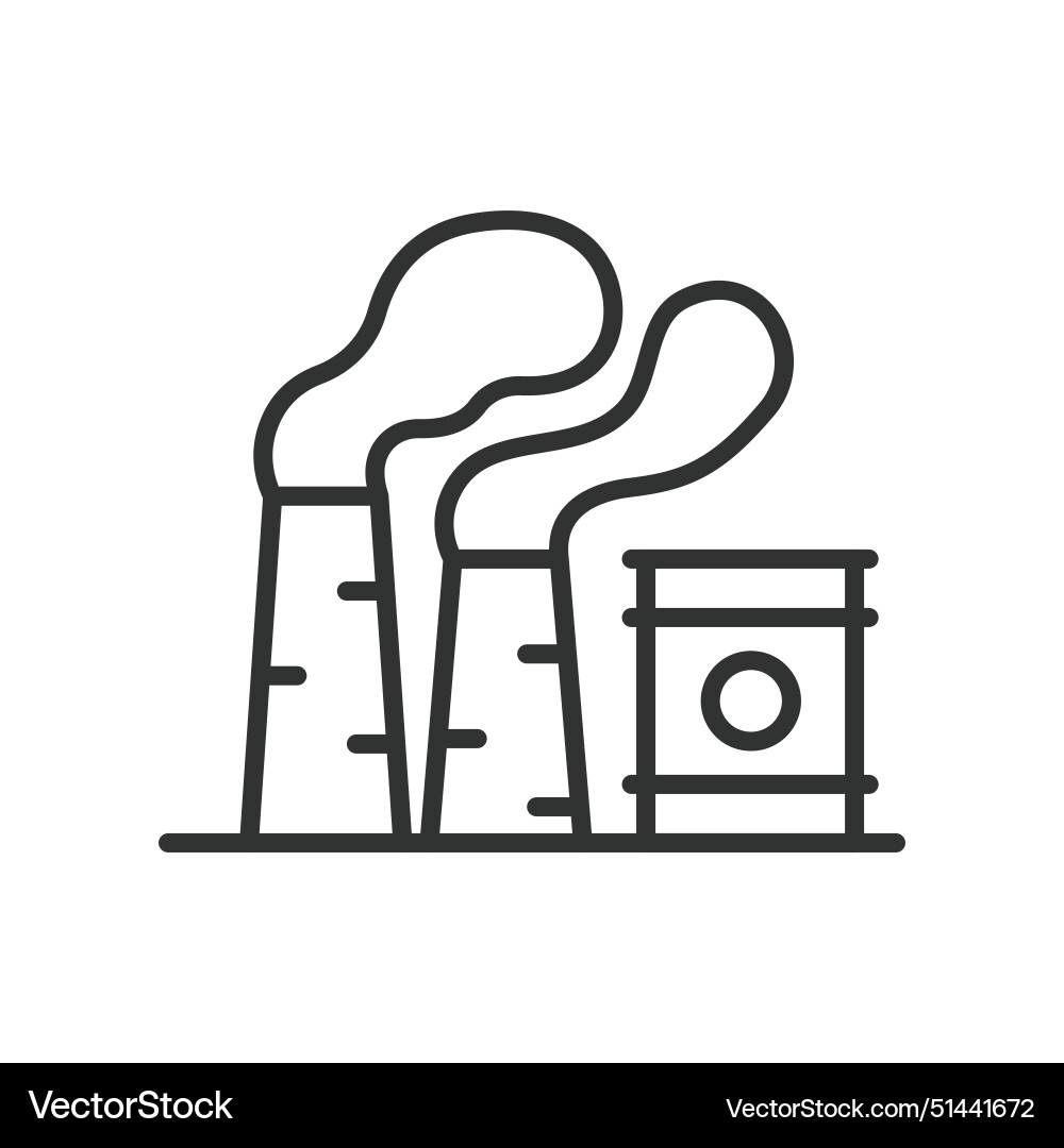 Air pollution in line design smog Royalty Free Vector Image