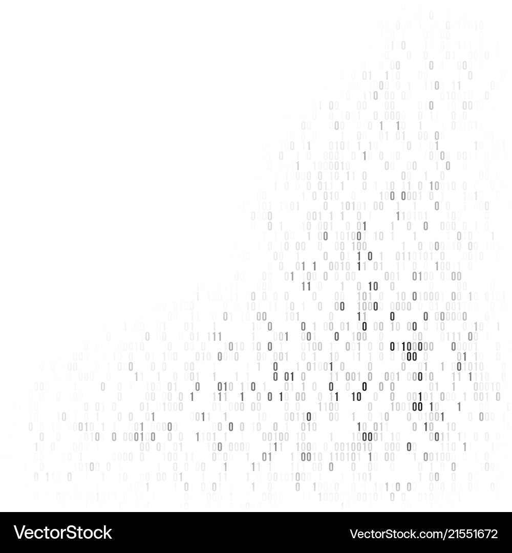 Binary code background with numbers one Royalty Free Vector