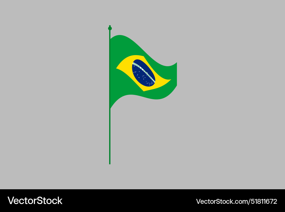 Brazil flag Royalty Free Vector Image - VectorStock