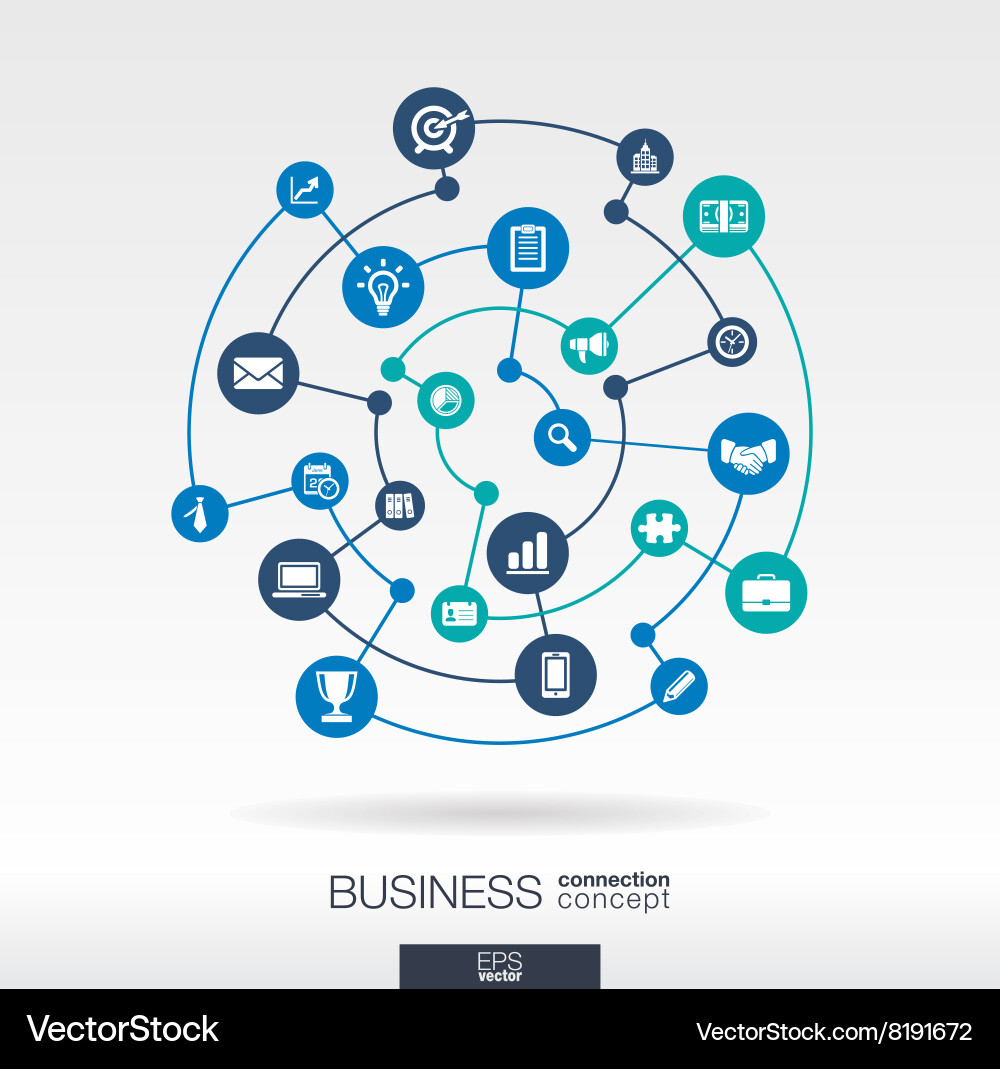 Business connection concept abstract background Vector Image