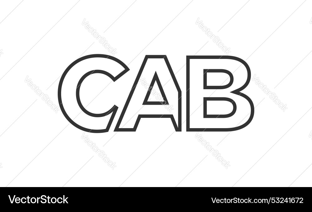 Cab logo design template with strong and modern Vector Image