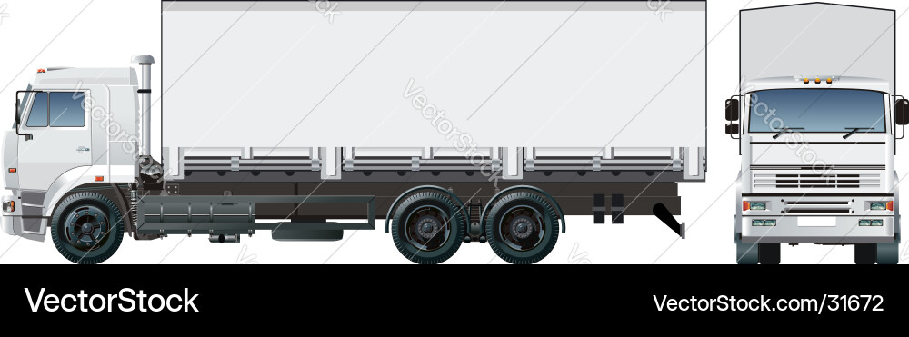 Cargo Truck Delivery Vehicle Royalty Free Vector Image
