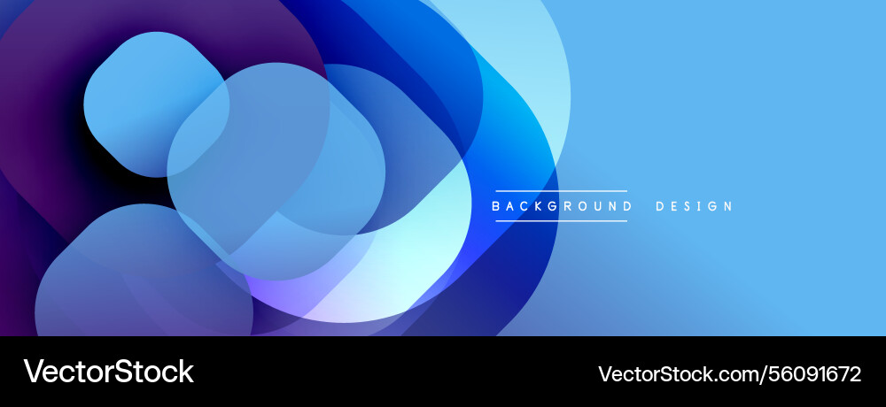 Circular abstract design with overlapping Vector Image