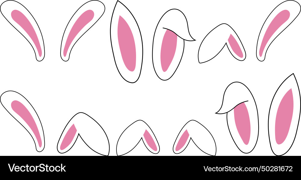 Easter ears Royalty Free Vector Image - VectorStock
