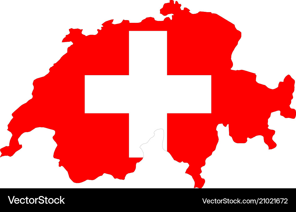Map of the swiss Royalty Free Vector Image - VectorStock