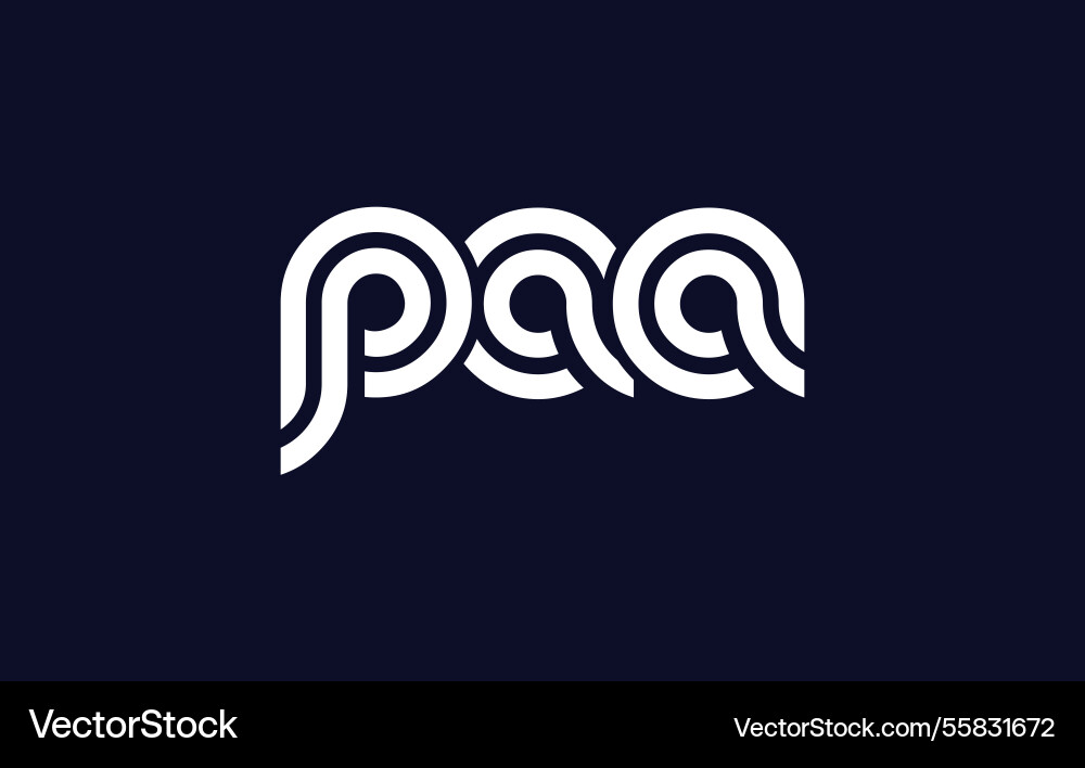 Paa creative unique modern letter logo design Vector Image