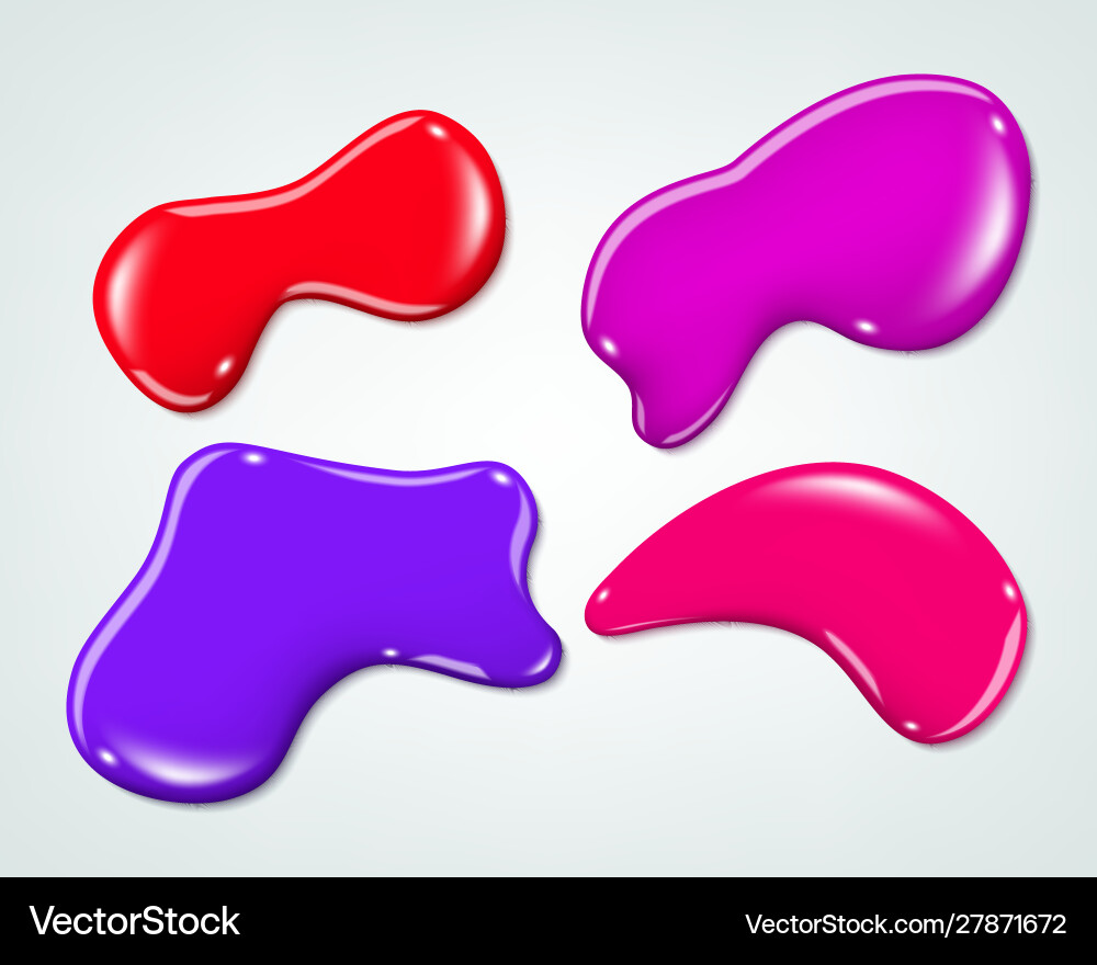 Set nail polish splashes Royalty Free Vector Image