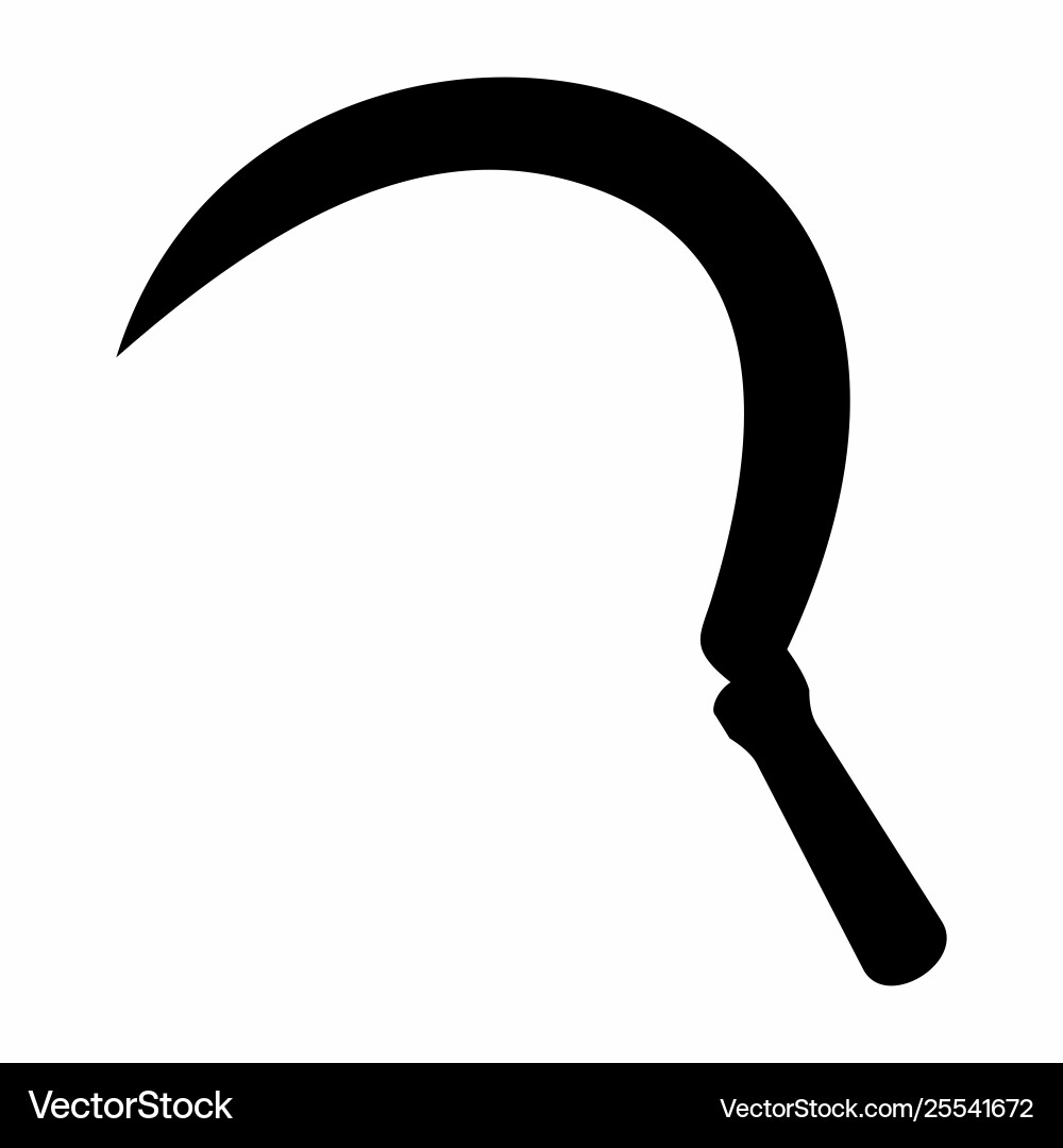 Sickle dark silhouette Royalty Free Vector Image